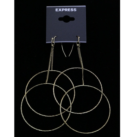 Express | Jewelry | Express Dropdangleearrings Gold Nwt | Poshmark